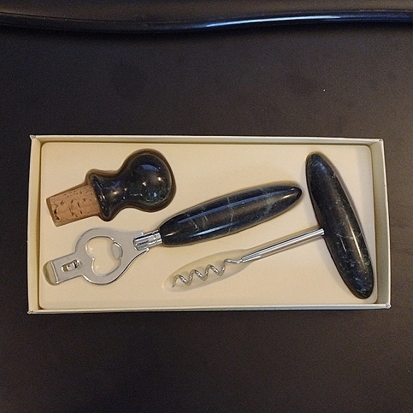 Pier 1 | Kitchen | Pier 3 Piece Marble Bar Tool Set | Poshmark